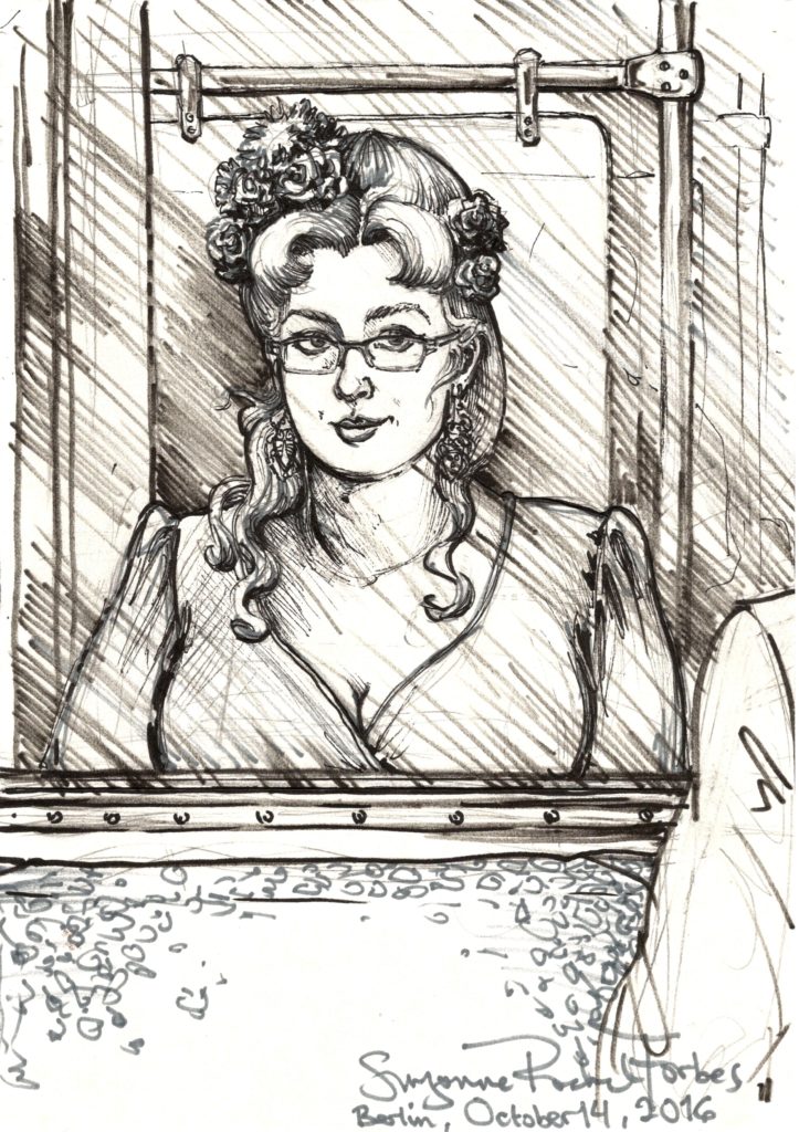 Self portrait drawing of the artist in Berlin, nearly fifty ...